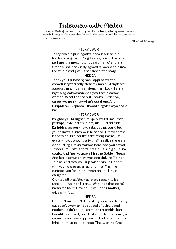 (PDF) Interview with Medea