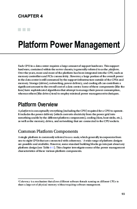 (PDF) Platform Power Management