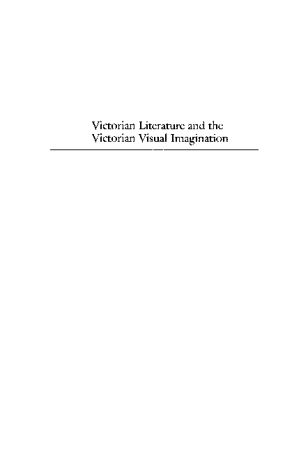 (PDF) Victorian literature and the Victorian visual imagination