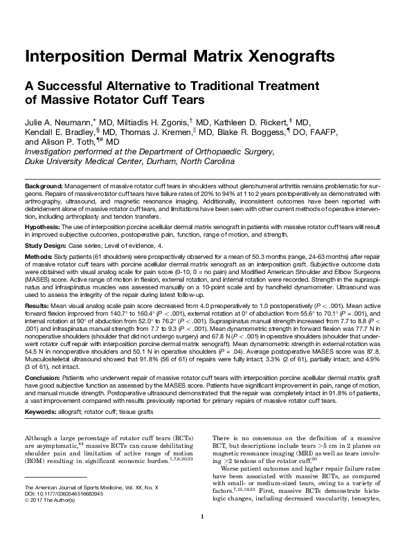 (PDF) Interposition Dermal Matrix Xenografts: A Successful Alternative ...