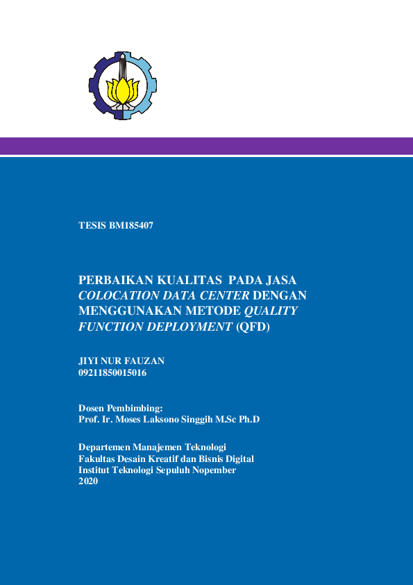 (PDF) Perbaikan Kualitas Pada Jasa Colocation Data Center Dengan ...