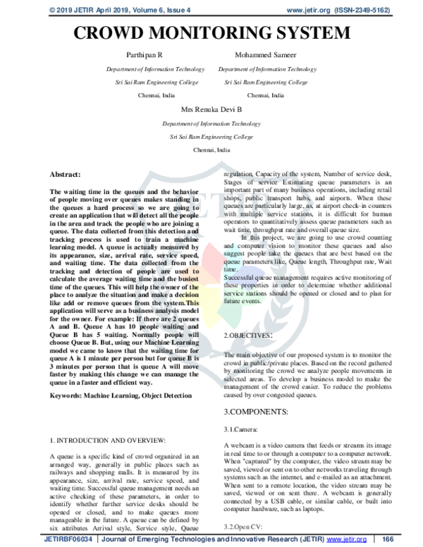 (PDF) Crowd Monitoring System