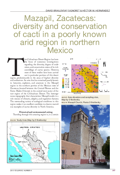(PDF) Mazapil, Zacatecas: Diversity and Conservation of Cacti in a ...
