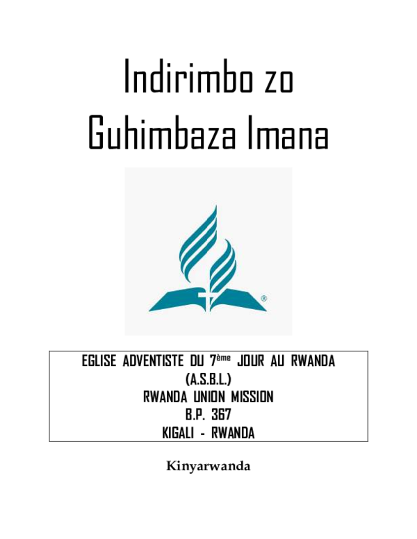 (PDF) Indirimbo Zo Guhimbaza Imana za 500 (SDA Church 500)