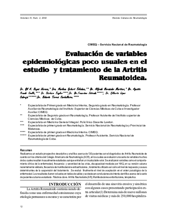 (PDF) Evaluación de variables epidemiológicas poco usuales en el ...