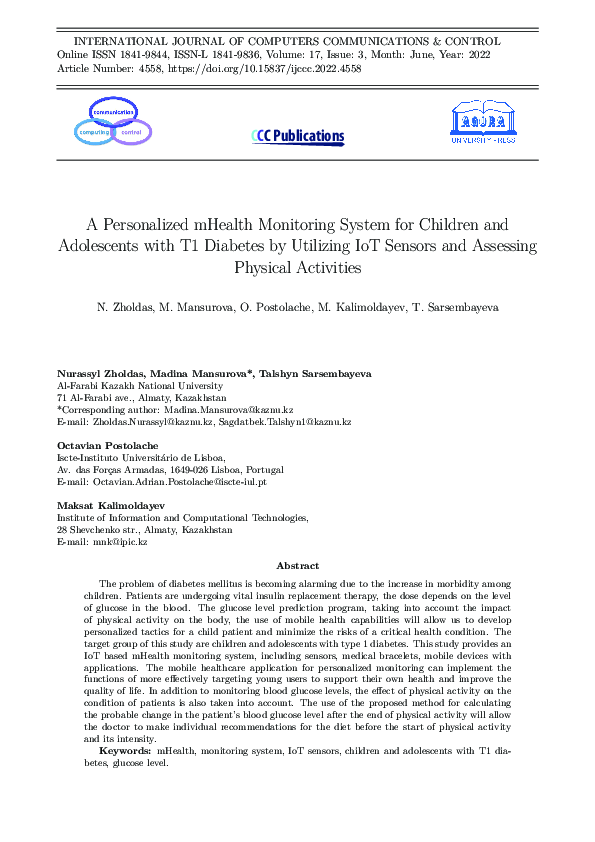 (PDF) A Personalized mHealth Monitoring System for Children and ...