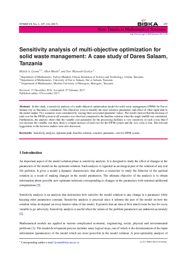 (PDF) Sensitivity analysis of multi-objective optimization of CPG parameters for quadruped robot ...