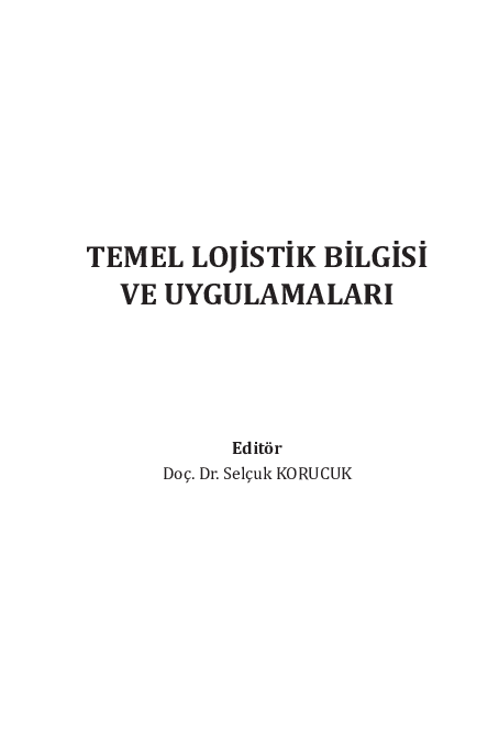(PDF) Temel Lojistik Bilgisi ve Uygulamaları