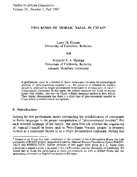 (PDF) TWO KINDS OF MORAIC NASAL IN CIY AO