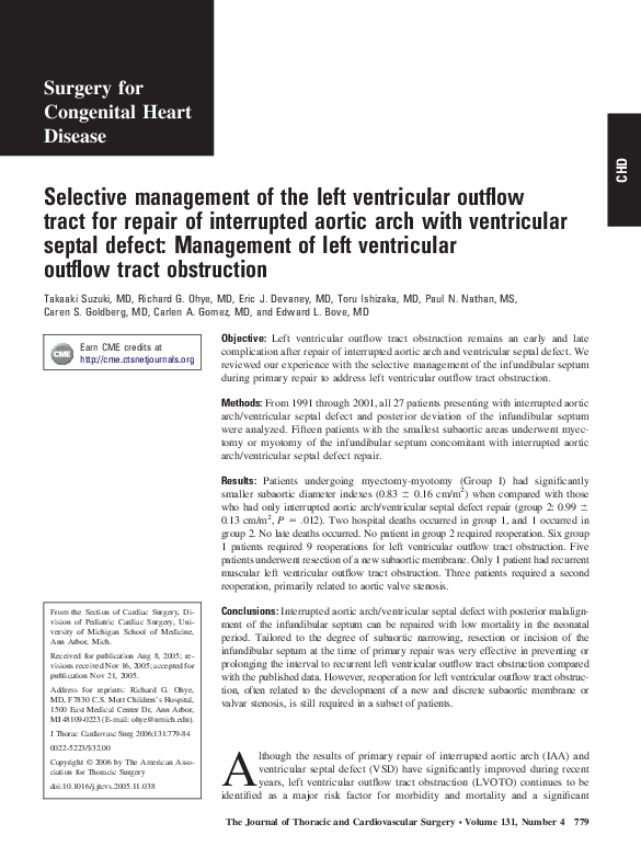 (PDF) Selective management of the left ventricular outflow tract for ...