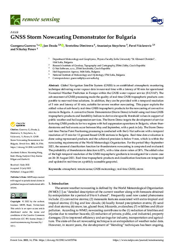 (PDF) GNSS Storm Nowcasting Demonstrator for Bulgaria | Guergana ...