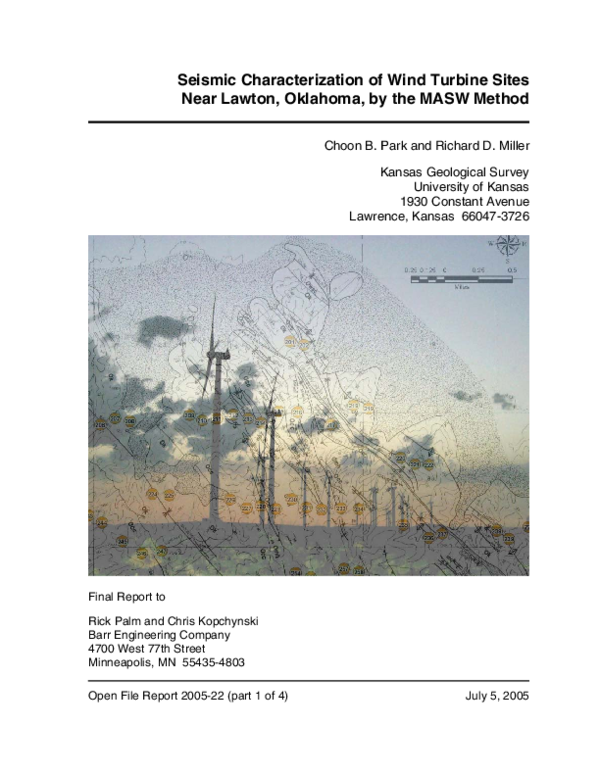 (PDF) Seismic Characterization of Wind Turbine Sites Near Lawton ...