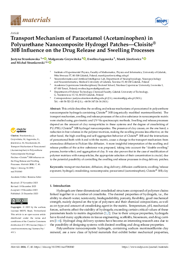 (PDF) Transport Mechanism of Paracetamol (Acetaminophen) in ...