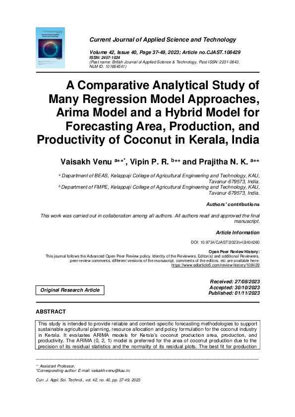 (PDF) A Comparative Analytical Study of Many Regression Model ...