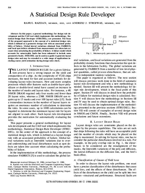 (PDF) A Statistical Design Rule Developer