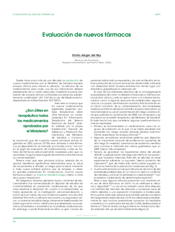 (PDF) Evaluación de nuevos fármacos