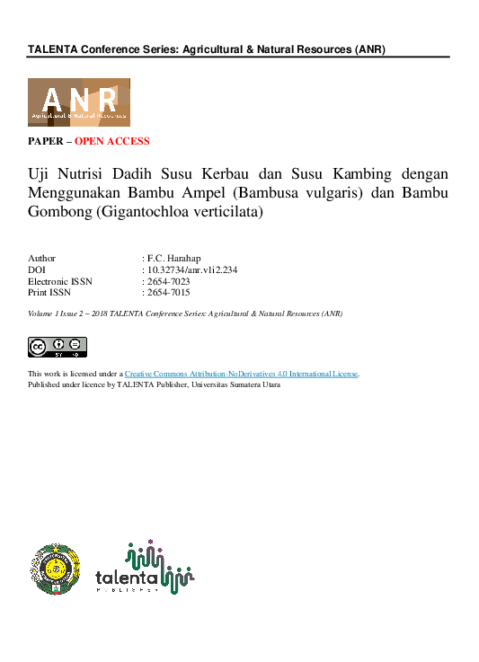 (PDF) Uji Nutrisi Dadih Susu Kerbau dan Susu Kambing dengan Menggunakan ...