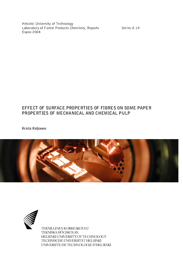(PDF) Effect of surface properties of fibres on some paper properties ...