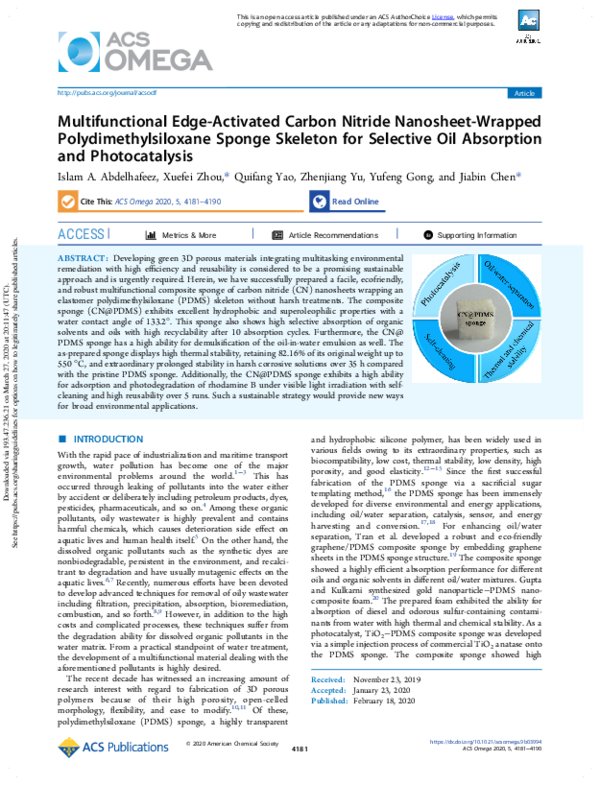 (PDF) Multifunctional Edge-Activated Carbon Nitride Nanosheet-Wrapped ...