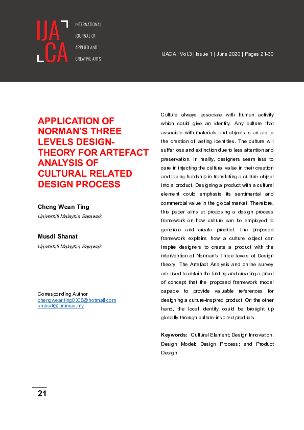 (PDF) The Application of Norman’s Three Levels Design-Theory for ...