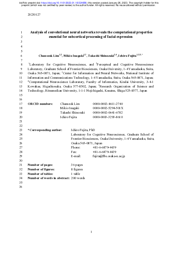 (PDF) Analysis of convolutional neural networks reveals the computational properties essential ...