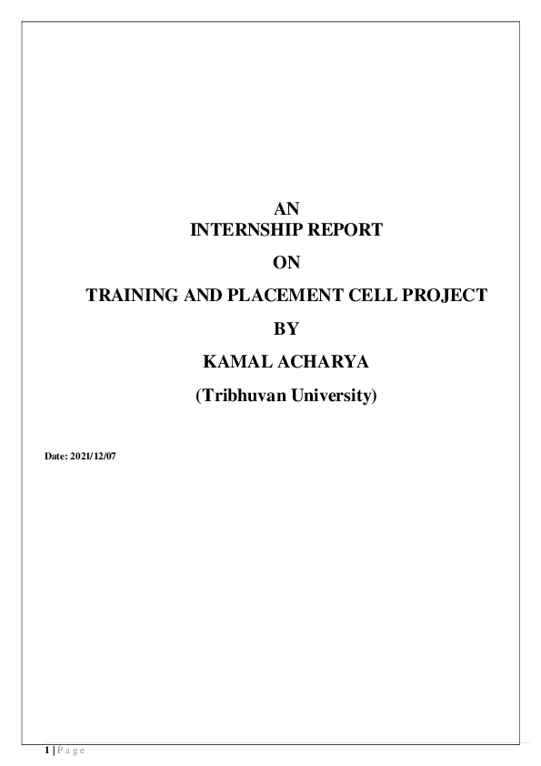 (PDF) Training and placement cell management system