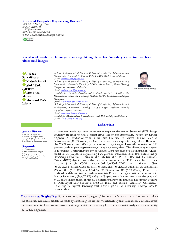 (PDF) Variational model with image denoising fitting term for boundary extraction of breast ...