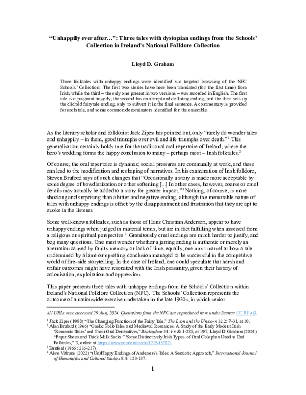 (PDF) “Unhappily ever after…”: Three tales with dystopian endings from ...