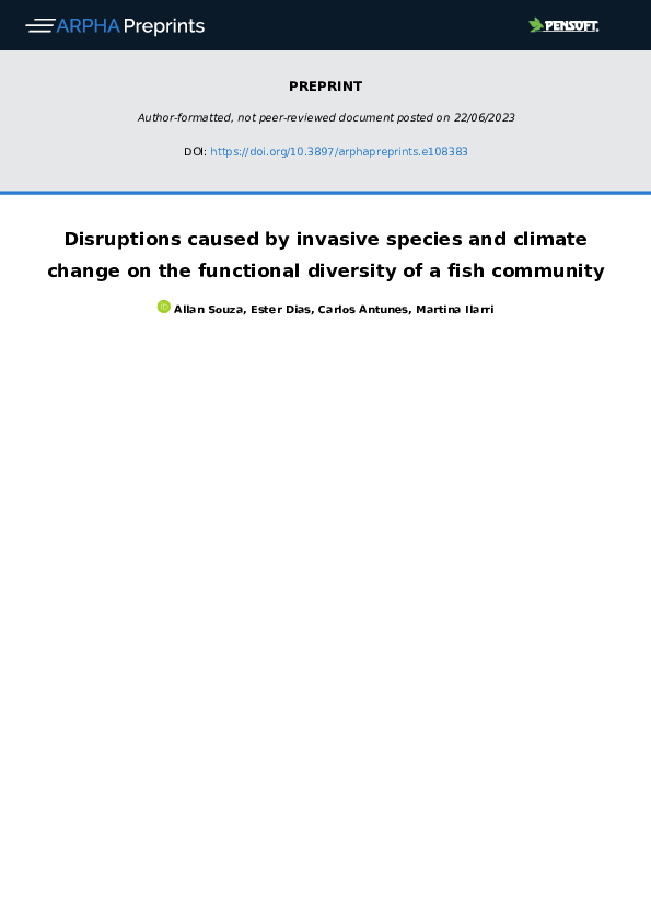 (PDF) Disruptions caused by invasive species and climate change on the ...