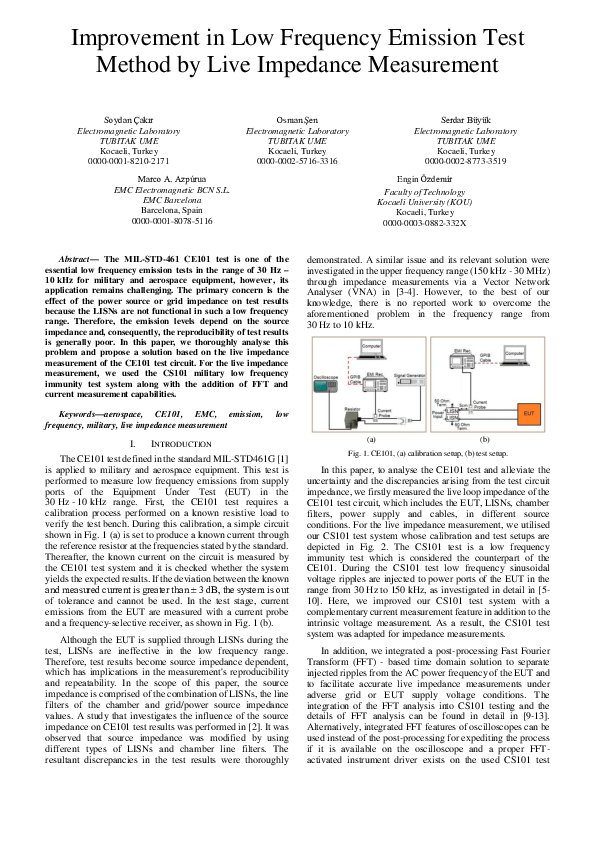 Improvement in Low Frequency Emission Test Method by Live Impedance ...
