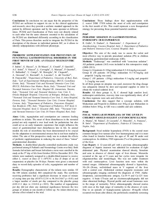 (PDF) PO68 Focal Nodular Hyperplasia of the Liver in Children Should ...