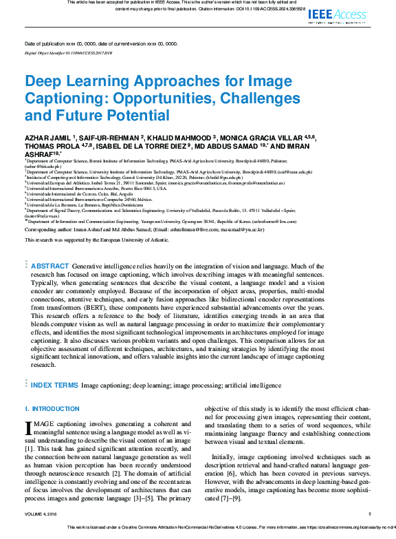 Pdf Deep Learning Approaches For Image Captioning Opportunities