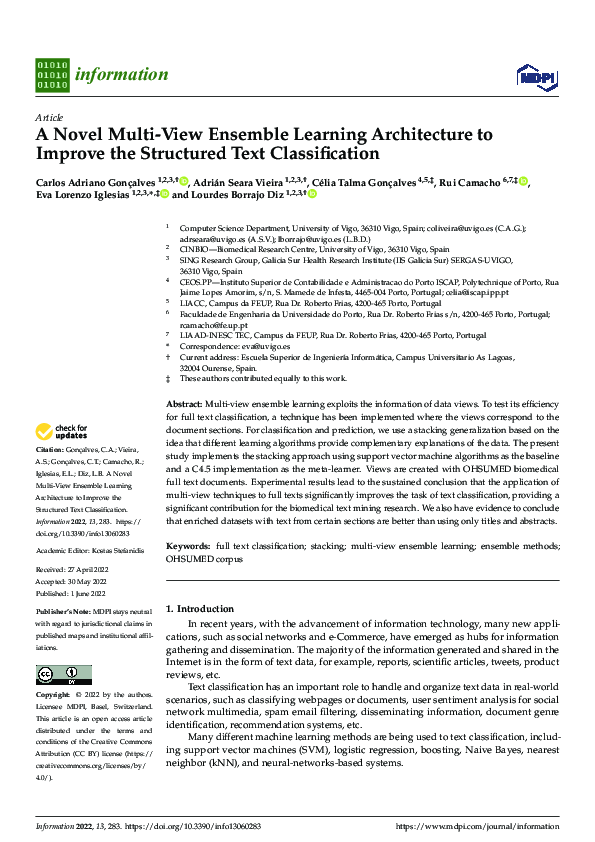 (PDF) A Novel Multi-View Ensemble Learning Architecture to Improve the Structured Text ...
