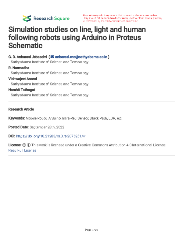 (PDF) Simulation studies on line, light and human following robots ...