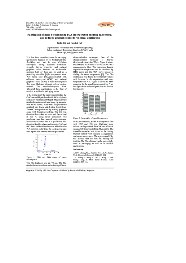 (PDF) Fabrication of nano-biocomposite PLA incorporated cellulose ...