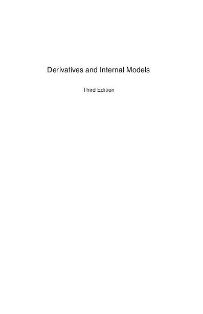 (PDF) Derivatives and Internal Models