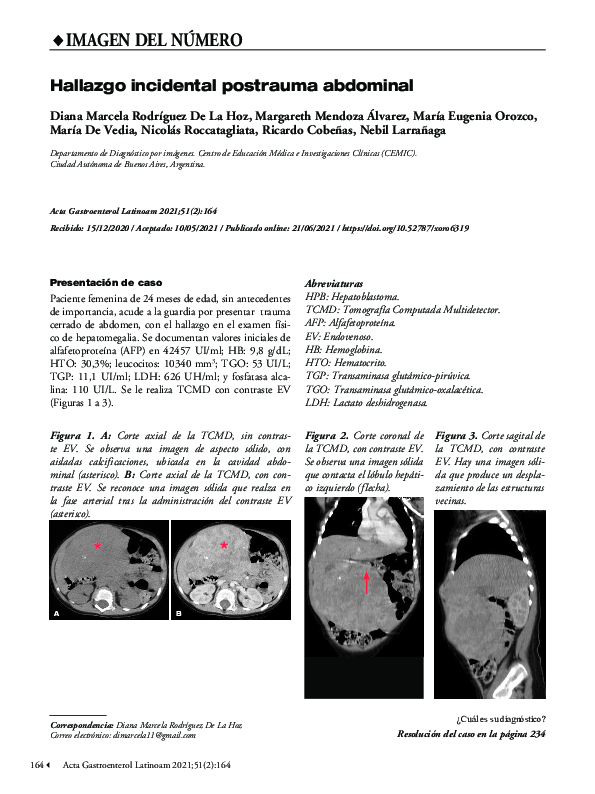 (PDF) Hallazgo incidental postrauma abdominal
