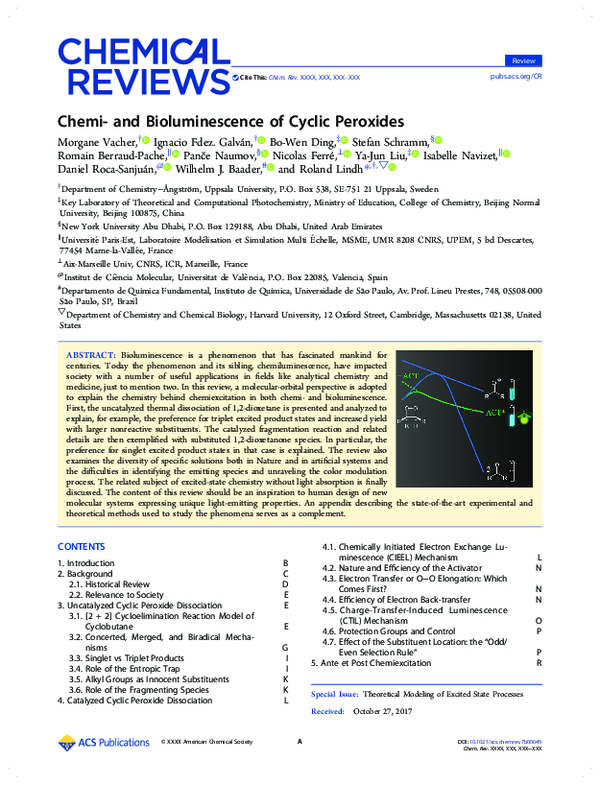 (PDF) Chemi- and Bioluminescence of Cyclic Peroxides