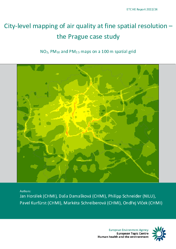 (PDF) City-level mapping of air quality at fine spatial resolution – the Prague case study. NO2 ...