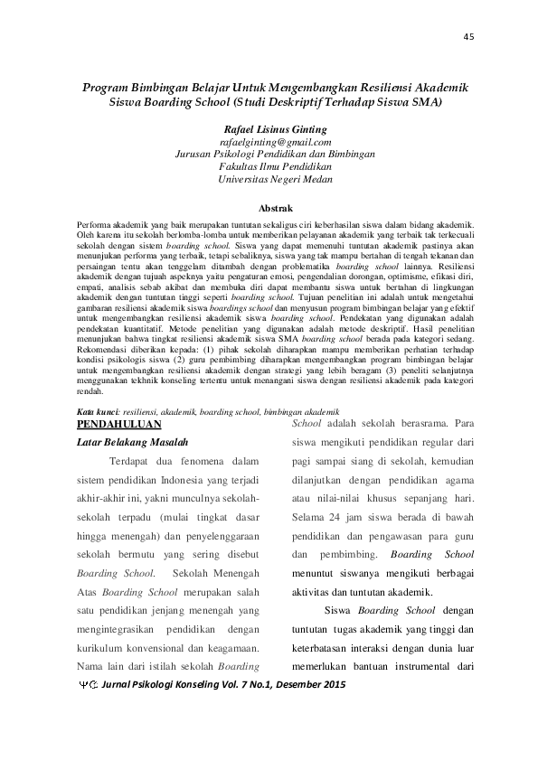 (PDF) Program Bimbingan Belajar Untuk Mengembangkan Resiliensi Akademik Siswa Boarding School ...
