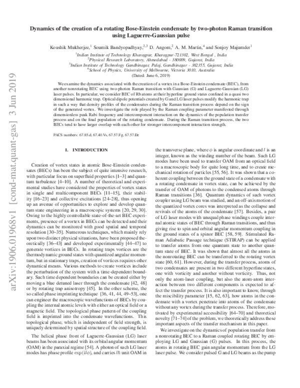 (PDF) Dynamics of the creation of a rotating Bose-Einstein condensate ...