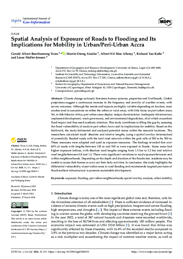 (PDF) Spatial Analysis of Exposure of Roads to Flooding and Its ...