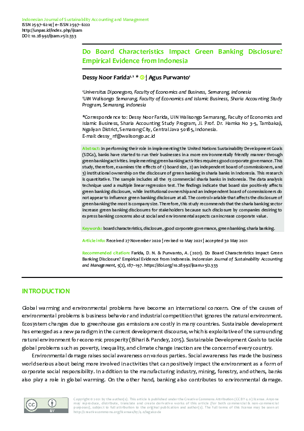(PDF) Do Board Characteristics Impact Green Banking Disclosure ...