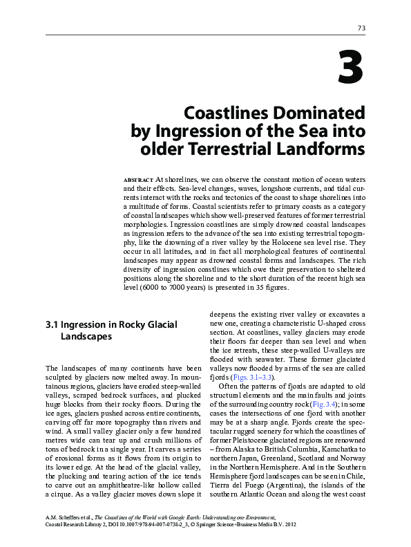 (PDF) Coastlines Dominated by Ingression of the Sea into older ...