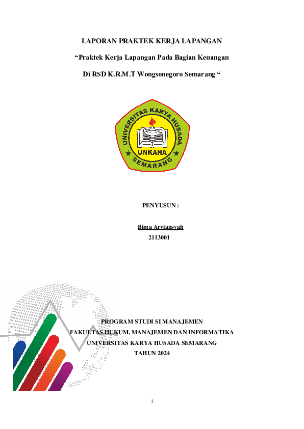 (PDF) LAPORAN PRAKTEK KERJA LAPANGAN "Praktek Kerja Lapangan Pada Bagian Keuangan