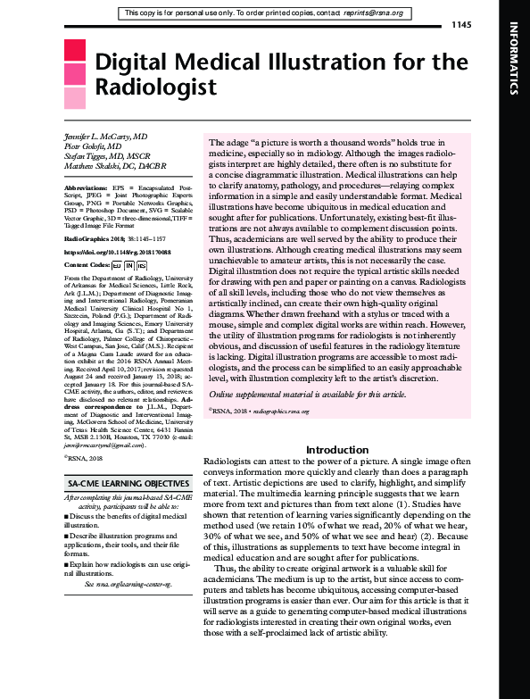 (PDF) Digital Medical Illustration for the Radiologist