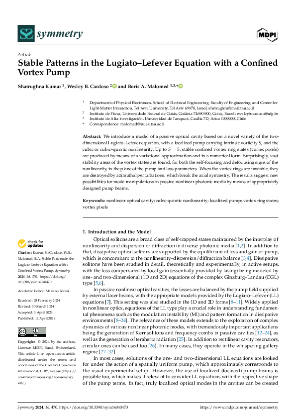(PDF) Stable Patterns in the Lugiato–Lefever Equation with a Confined ...
