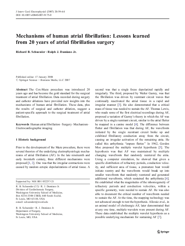 (PDF) Mechanisms of human atrial fibrillation: Lessons learned from 20 ...