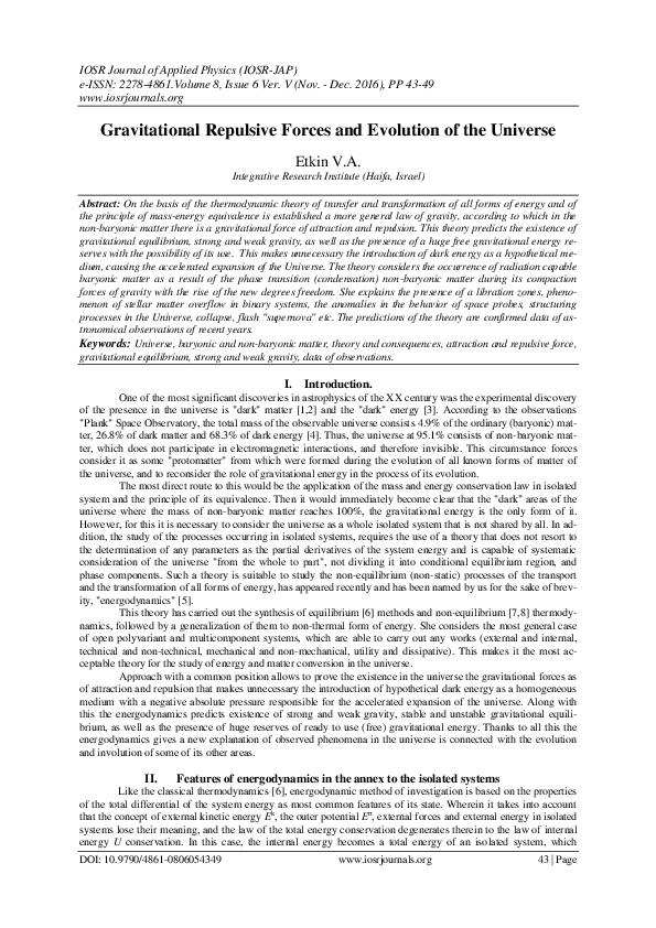 (PDF) Gravitational Repulsive Forces and Evolution of the Universe