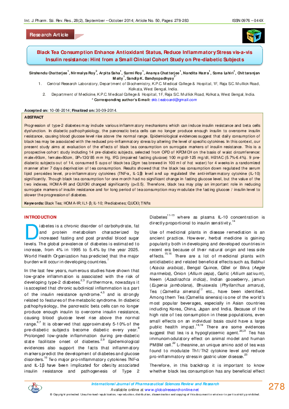 (PDF) Black Tea Consumption Enhance Antioxidant Status, Reduce ...